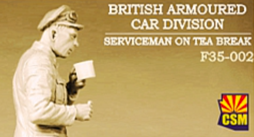 Copper State Models F35-002 British Armoured Car Division Serviceman On Tea Break