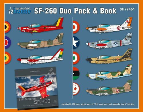 Special Hobby 72451 SIAI-Marchetti SF-260 Duo Pack with Book
