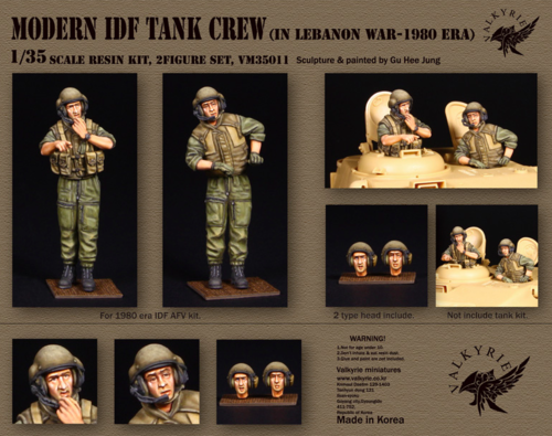 Valkyrie Miniatures 35011 Modern IDF Tank Crew in Lebanon War - 1980 Era