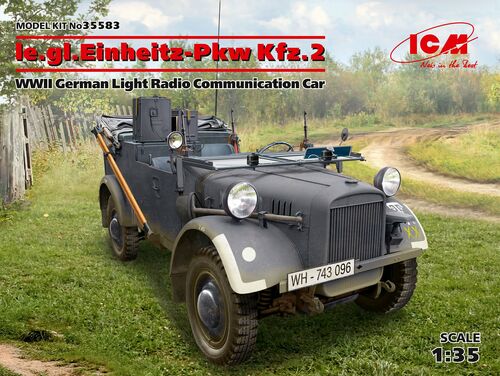 ICM 35583 le.gl.Einheitz-Pkw Kfz.2, WWII German Light Radio Communication Car