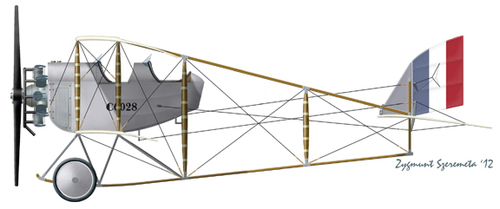 Choroszy Modelbud A213 CAUDRON G-III Anzani engine