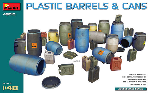 MiniArt 49010 Plastic Barrels And Cans