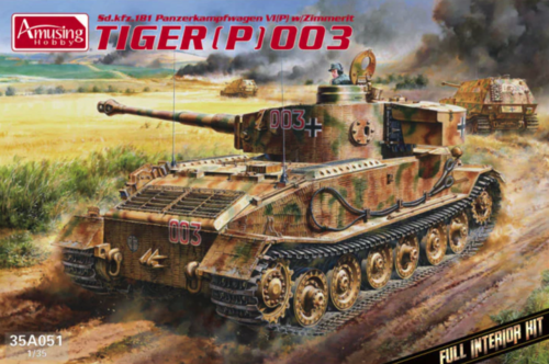 Amusing Hobby 35A051 Tiger P 003 Sd.Kfz. 181 Panzerkampfwagen VI P w/ Zimmerit