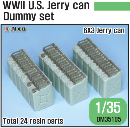 DEF Model DM35105 WW2 US Jeery can Dummy set (for Jeep trailer kit 1/35)