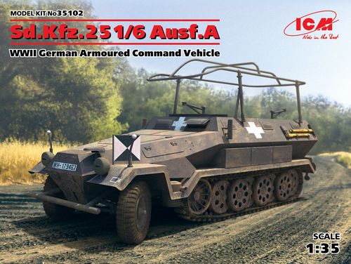 ICM 35102 Sd.Kfz.251/6 Ausf.A, WWII German Armoured Command Vehicle