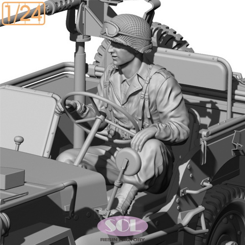 SOLMODEL MM562 US Army WWII 1/4 ton Utility Truck Driver (3D-Printed)