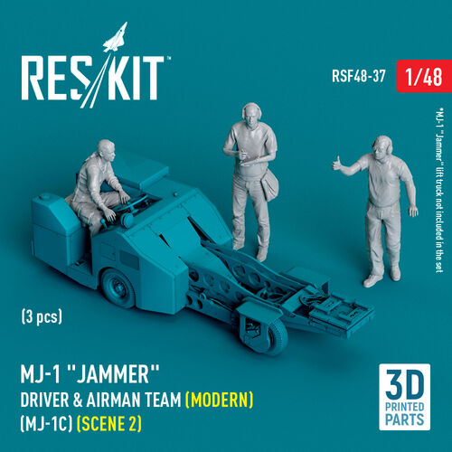 RES/KIT F48-0037 MJ-1 'Jammer' Driver And Airman Team (Modern) (MJ-1C) (Scene 2) (3pcs) (3D Printed)