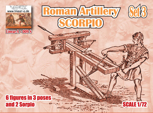Linear-A 009S Roman Artillery Set 3 - Scorpio (6 figures & 2 Scorpio)