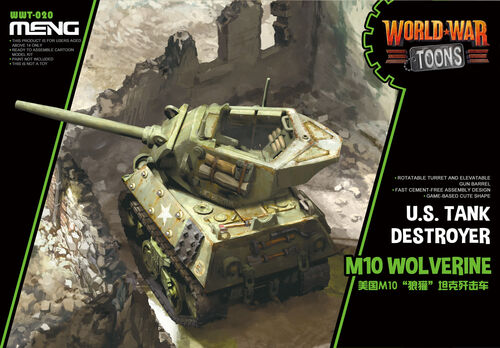 Meng Model WWT020 World War Toons M10 Wolverine U.S. Tank Destroyer