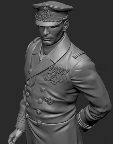 KUK Miniatures 72006 Austro-Hungarian Naval Officer WW I - Gottfried von Banfield set 2 figures