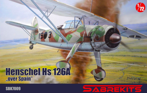 DISCONTINUED Sabre Kits 7009 Henschel Hs 126 A over Spain