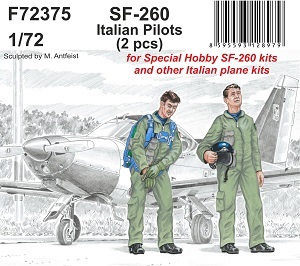 CMK F72375 SF-260 Italian Pilots (2 pcs) (for Special Hobby SF-260 kits and other Italian plane kits)