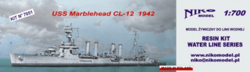 NIKO MODEL 7051 USS Marblehead CL-12 1942