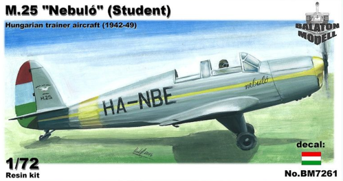 Balaton Modell BM7261 M-25 Nebulo Hun. Trainer aircraft ww2 era