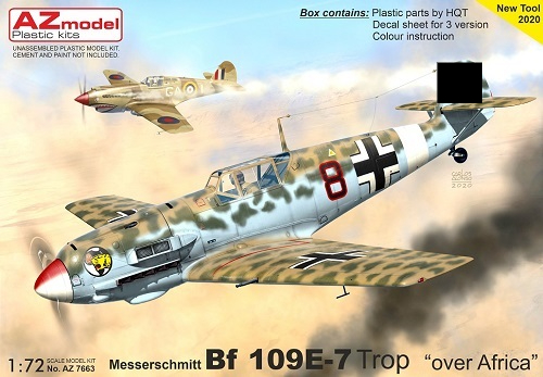 AZ-Model 7663 Bf-109E-7 Trop "Over Africa"