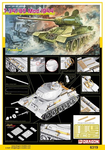 Dragon 6319 Soviet Medium Tank T34/85 mod. 1944 (Premium Edition)