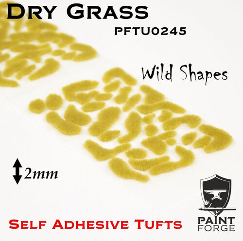 Paint Forge PFTU0245 Dry Grass Wild Shapes 2 mm - Self Adhesive Tufts