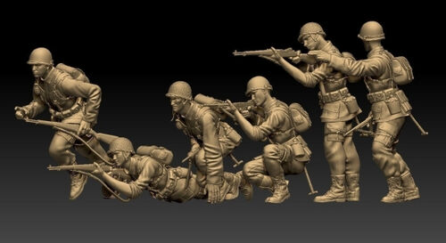 Peddinghaus-Decals 72F059 US Soldiers Attacking (6 Figures)