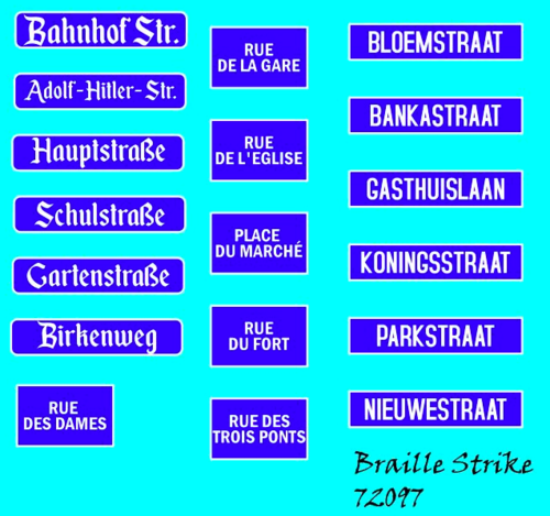 Braille Strike 72097 Street Names