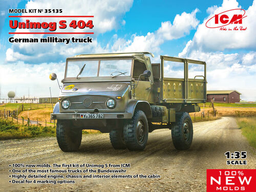 ICM 35135 Unimog S 404 German military truck (100% new molds)