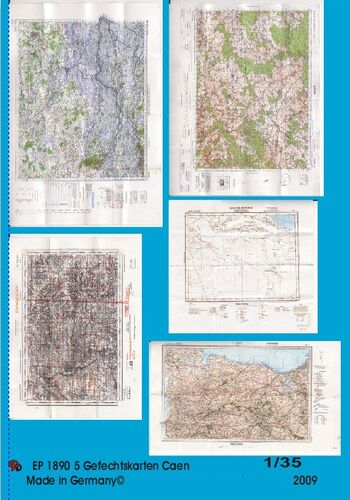 Peddinghaus-Decals 1890 5 Battle Maps Of The Caen Area
