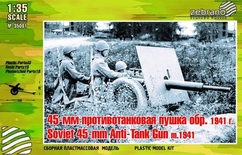 Zebrano 35001 Soviet 45-mm Anti-Tank Gun m.1941