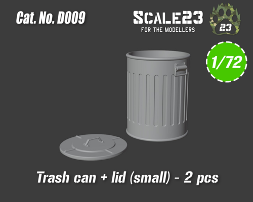 Scale23 72-D009 Trash can + lid (small) - 2 pcs