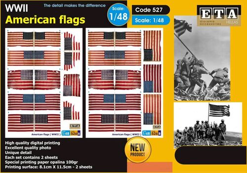 ETA DIORAMA ACCESSORIES 527 American WWII Flags