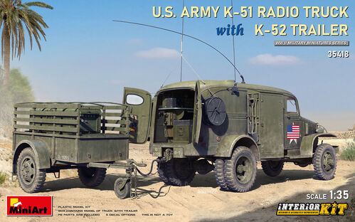 MiniArt 35418 U.S. Army K-51 Radio Truck With K-52 Trailer - Interior Kit