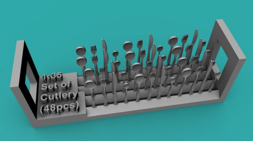 EMP3D 99161002 Sztućce - 48 sztuk - 6mm