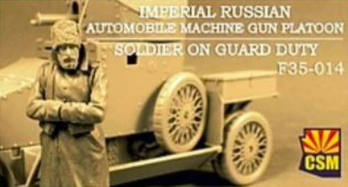 Copper State Models F35-014 Imperial Russian Automobile Machine Gun Platoon Soldier On Guard Duty