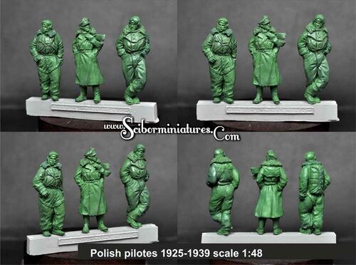 Scibor Monstrous Miniatures 48HM0048 Polish Pilots 1925-1939 Set #2