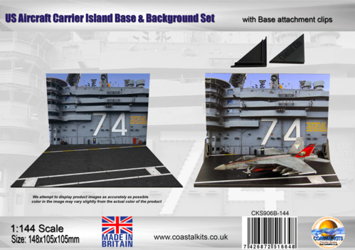 Coastal kits S906B-144 US Aircraft Carrier Island Base & Background