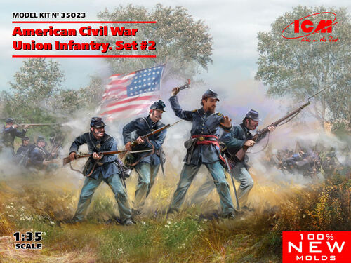 ICM 35023 American Civil War Union Infantry. Set #2 (100% new molds)