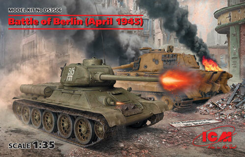 ICM DS3506 Battle of Berlin (April 1945) - T-34-85, King Tiger