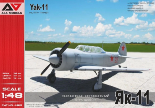 A & A Models 4801 Yak-11 Military Trainer