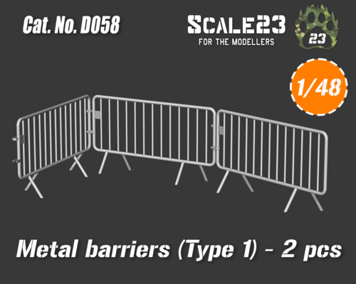 Scale23 48-D058 Barierki metalowe (Typ 1 - 2 szt.)