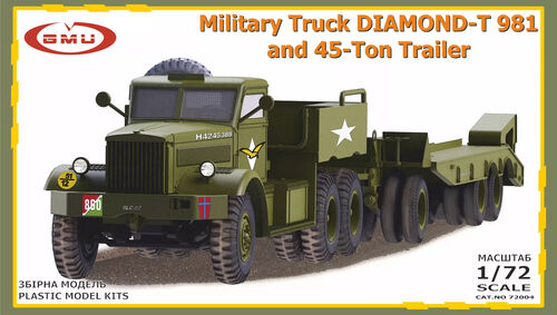 Gmu Model 72004 Diamond-T 981 and 45-Ton Trailer