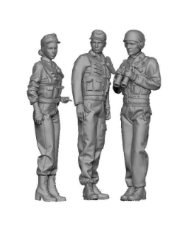 DISCONTINUED Glowel Miniatures 35049 German Tank Crew 1946 (3 Figures, Resin)