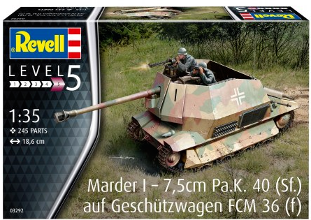 Revell 03292 Marder I - 7,5cm Pa.K. 40 (Sf.) Auf Geschutzwagen FCM 36 (f)
