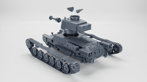 EMP3D 72011908 Czołg średni Typ 97 Shinhoto Chi-Ha - haubica 120mm - otwarty właz