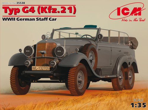 ICM 35538 Typ G4 (Kfz.21), WWII German Staff Car