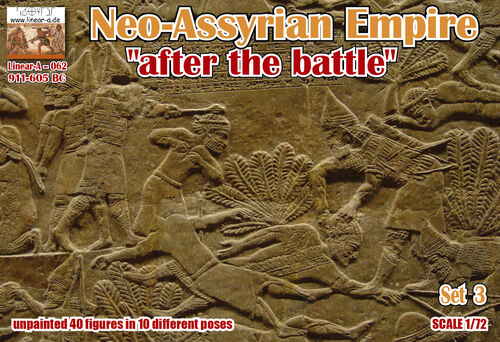 Linear-A 062 Neo Assyrian Empire Set 3 - After the Battle (40 figures / 3D-Printed)