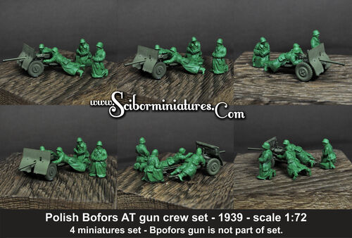 Scibor Monstrous Miniatures 72HM0071 Polish Bofors AT 37mm Gun Crew Set 2