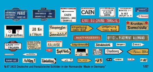 Peddinghaus-Decals 3433 German And French Road Signs In The Normandy