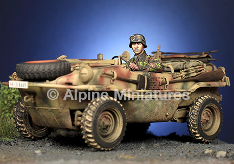 Alpine Miniatures 35279 WSS Schwimmwagen Driver "HJ"