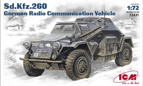 ICM 72431 Sd.Kfz.260 German WW2 Radio Communication Vehicle