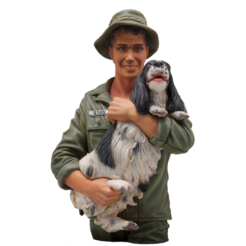 SOLMODEL MM155 US Green Beret with Cocker Spaniel - Bust Model