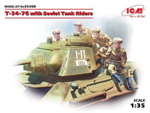 ICM 35368 T-34-76 with Soviet Tank Riders