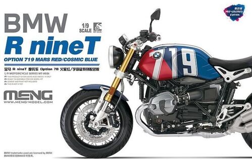 Meng Model MT003T BMW R nineT Option 719 Mars Red/Cosmic Blue